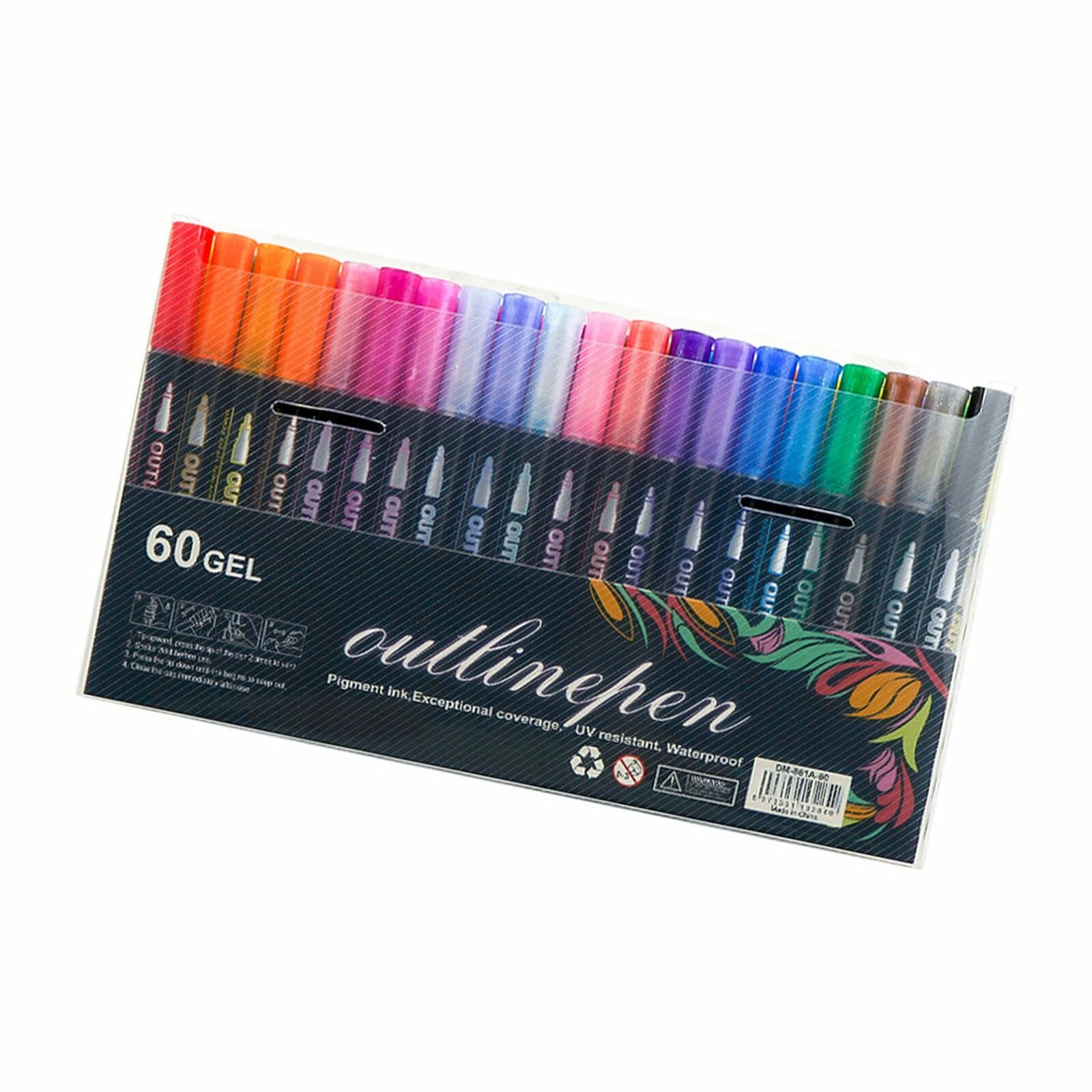 Блестящие маркеры с двойной линией для творчества и скрапбукинга