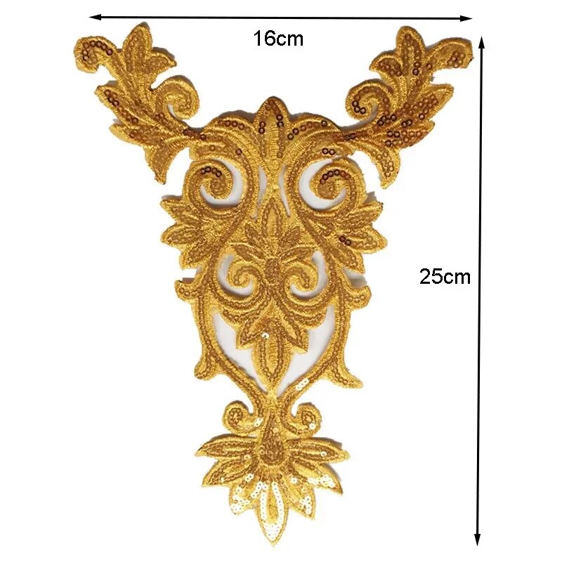 Золотые вышитые нашивки с совой Gold