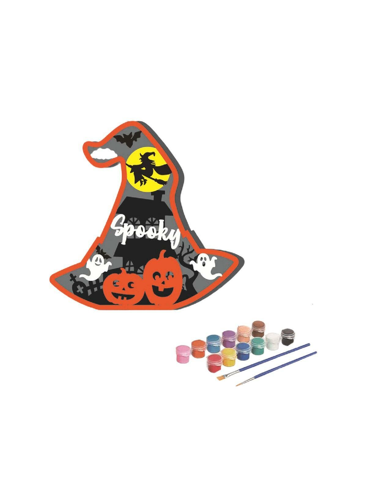 Незаконченные поделки из дерева на Хэллоуин для раскрашивания пустых тыкв, настольные деревянные таблички