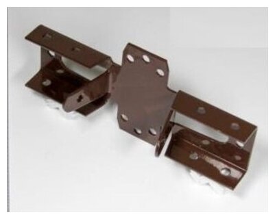 Кронштейн забора внутренний НОЭЗ КЗВ-40-50 Ral 8017, металл 2 мм, шоколадно-коричневый, 10 шт.