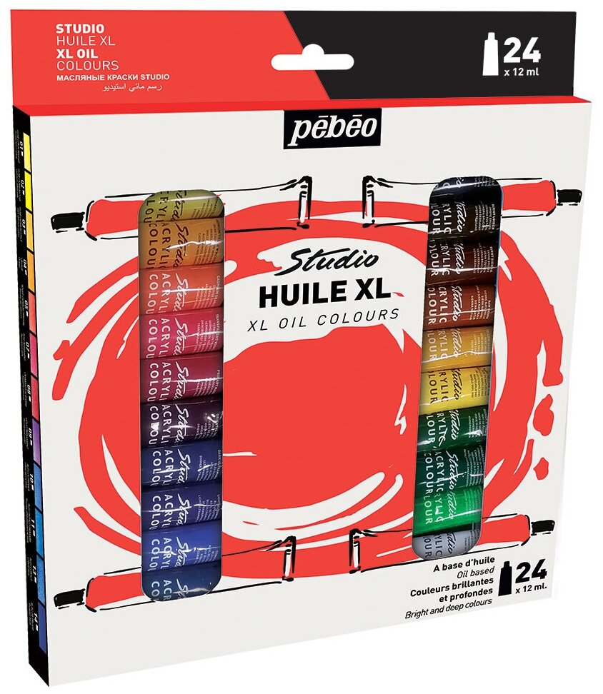 Краски масляные "PEBEO" набор XL 24 цвета x 12 мл 668620