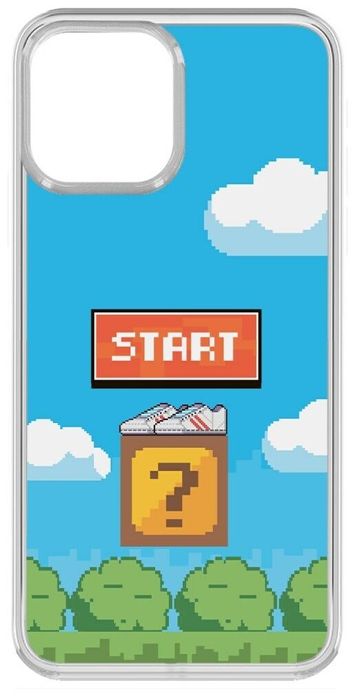 Силиконовый чехол / накладка / бампер /Clear Case Кроссовки детские 8-Бит для iPhone 13