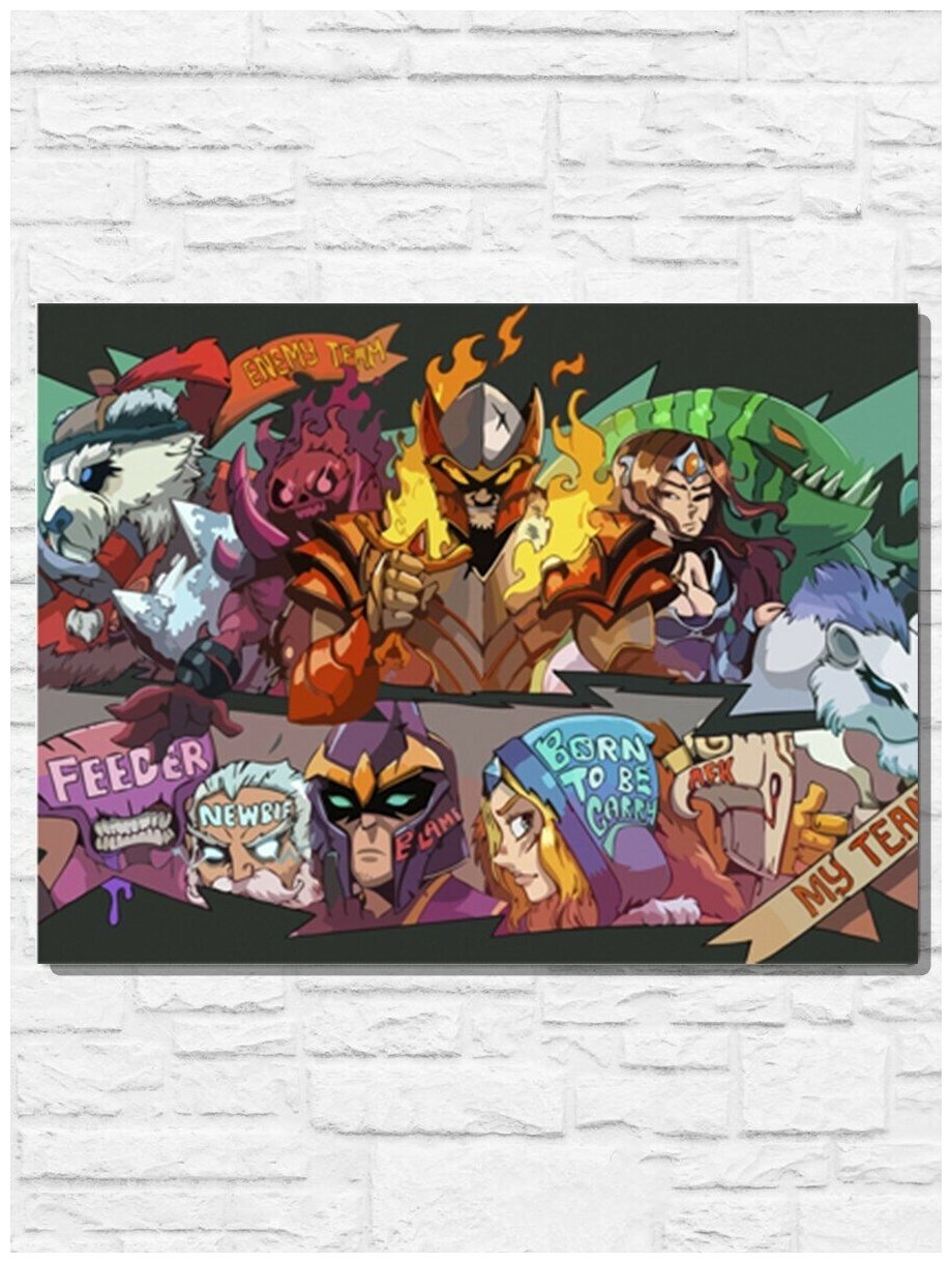 Картина по номерам на холсте Игра Dota Дота (PS 5, PS 4, PS 3, Xbox 360, Xbox ONE, PC, ios) - 9416 Г 30x40