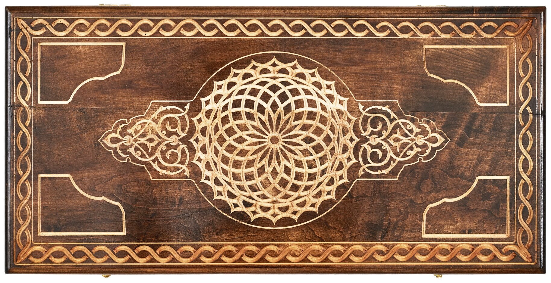 Нарды резные Армянский узор 1, Mkhitaryan подарочные большие деревянные из бука резаные / 60х60 / армянские