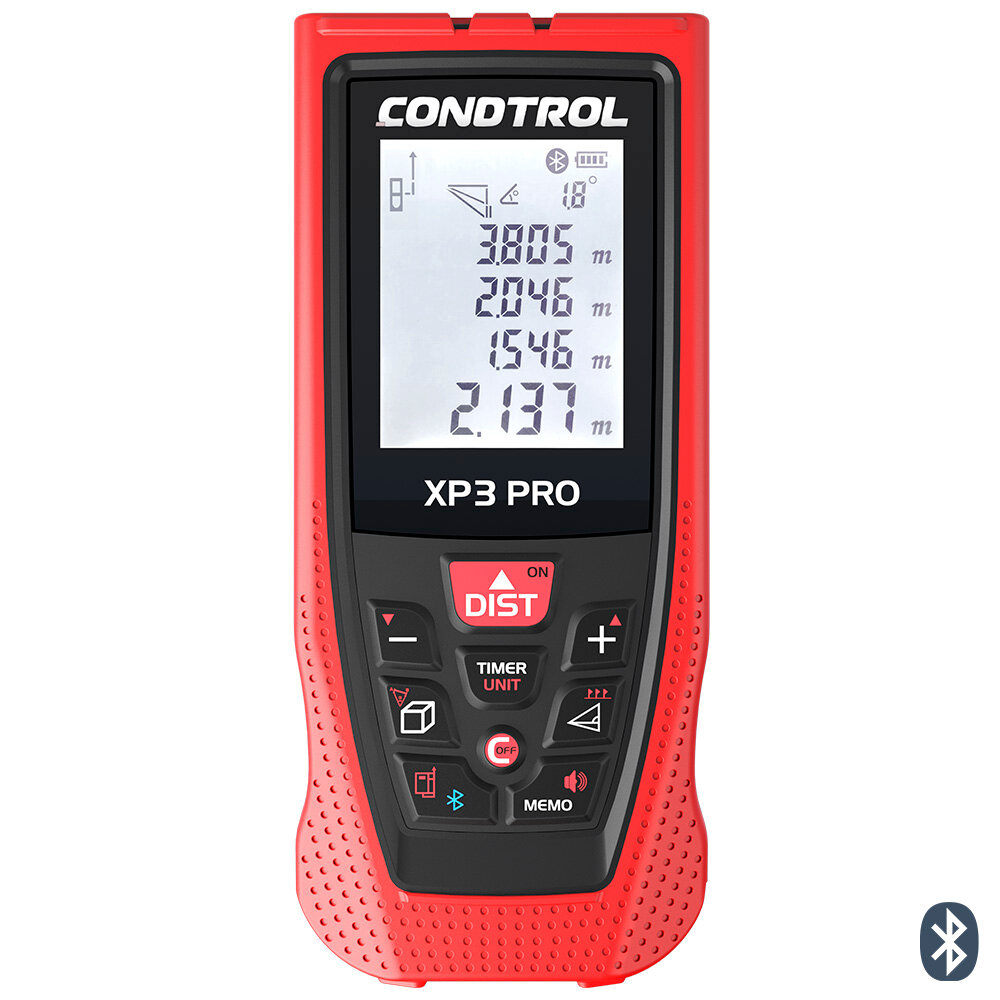 Лазерный дальномер Condtrol XP3 Pro, Bluetooth, встроенный уровень, 120м, подсветка