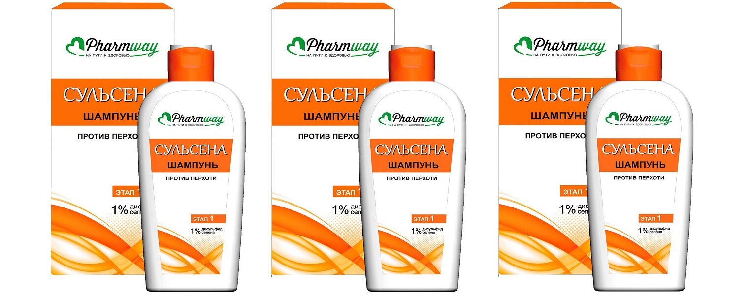 Шампунь Витэкс, против перхоти, Сульсена, 150 мл, 3 шт