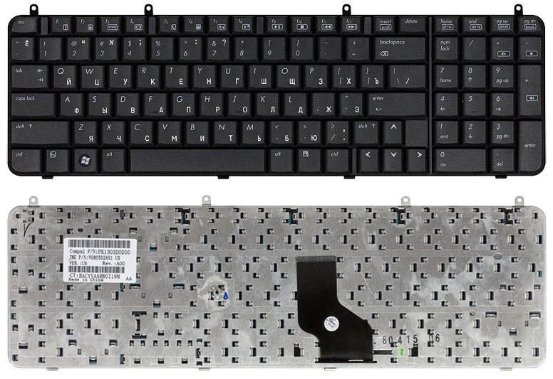 Клавиатура для HP Compaq PK1303D0200 русская, черная