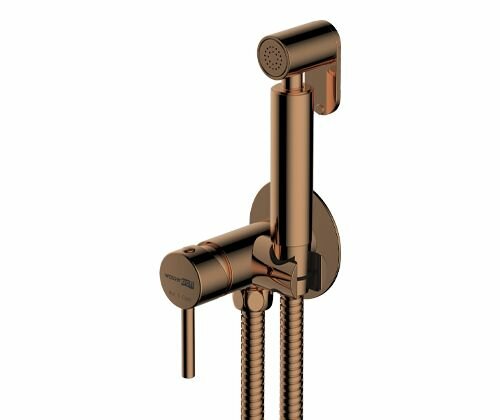 Встраиваемый смеситель с гигиенической лейкой, розовое золото, WasserKRAFT A70938
