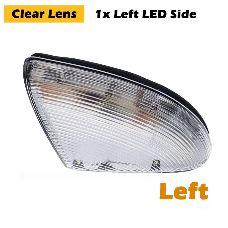 Автомобильное боковое зеркало заднего вида, светодиодный указатель поворота, индикатор заднего вида, мигающий сигнальный светильник для Dodge RAM 1500 2009 ~ 2014 RAM 2500 2010 ~ 2014 1PC Left Clear