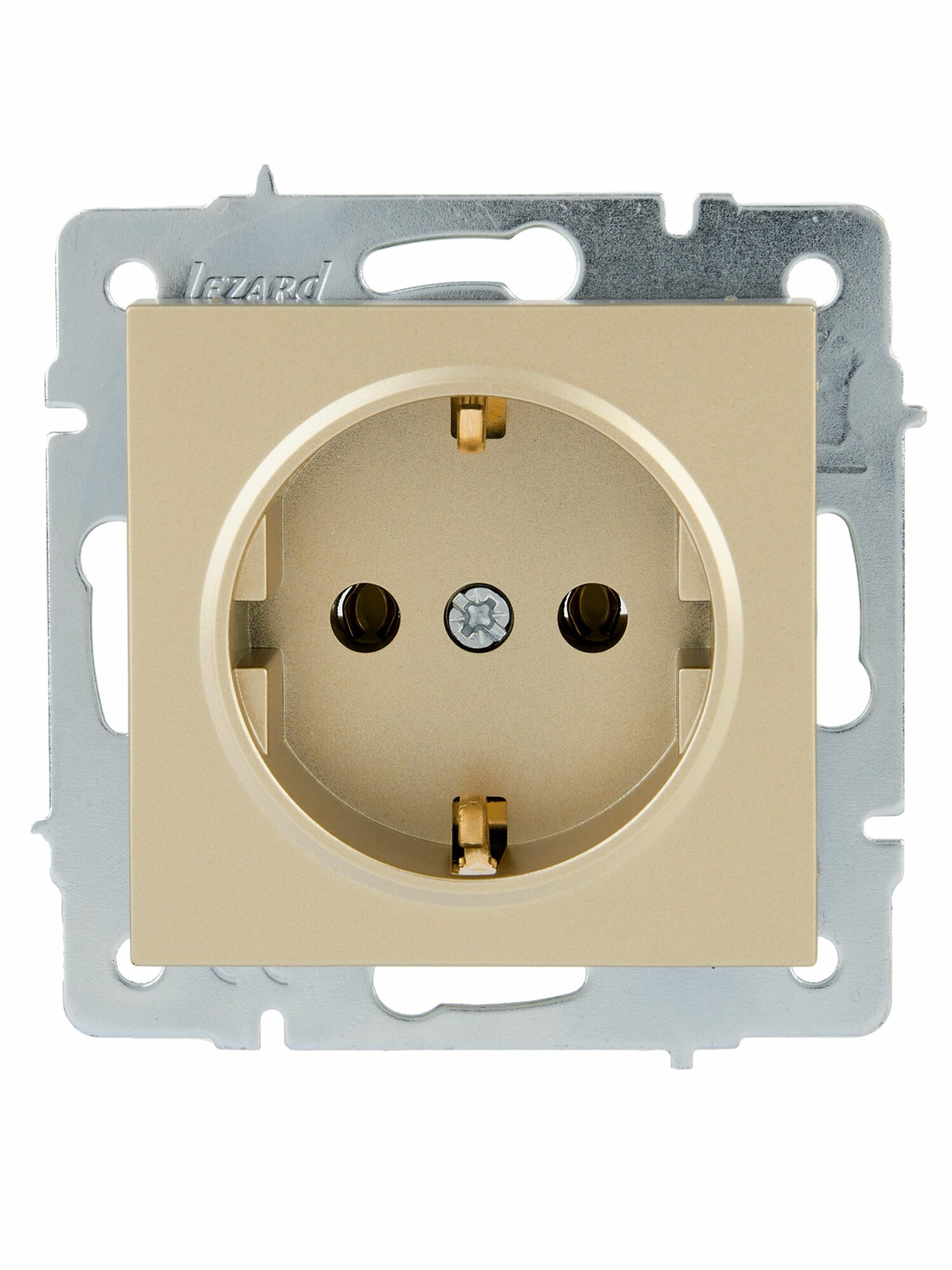 Розетка с заземлением VESNA золото