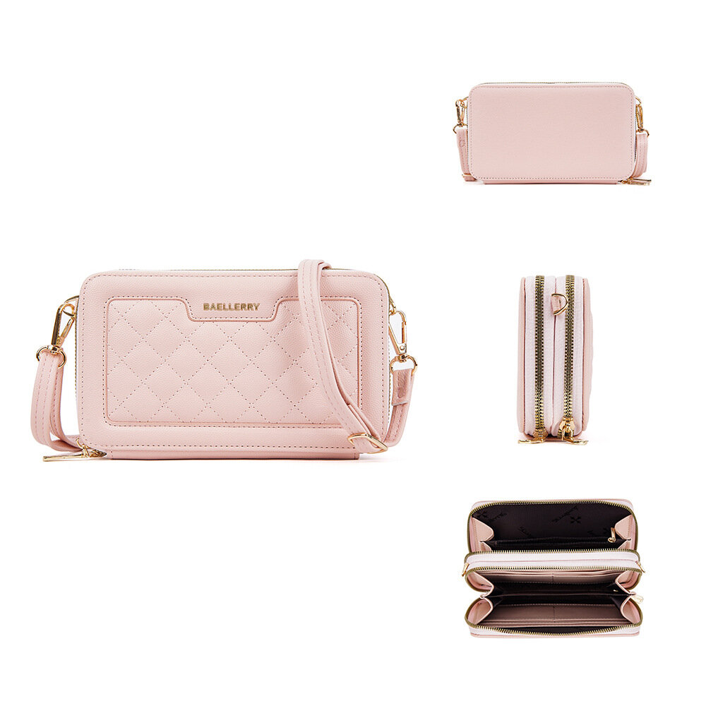 2026 Новая женская сумка Baellerry, кросс-боди, стеганая, с двойной молнией, модная сумка через плечо, кошелек