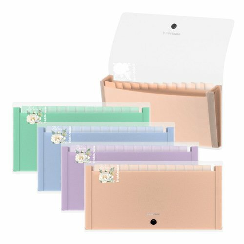 Папка-картотека пластиковая ErichKrause Matt Pastel Bloom, с 13 цветными отделениями, Check size, прозрачный, в ассортименте