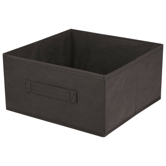 Рыжий КОТ коробка для хранения 280x280x140 мм чёрная практичный органайзер для дома