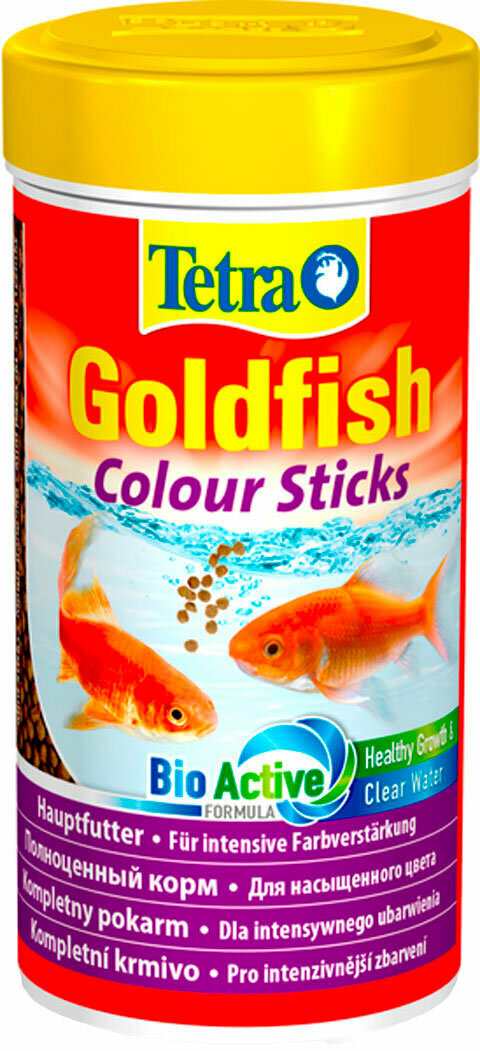 TETRA GOLDFISH COLOUR STICKS корм гранулы для золотых рыбок для усиления окраски (100 мл х 12 шт)