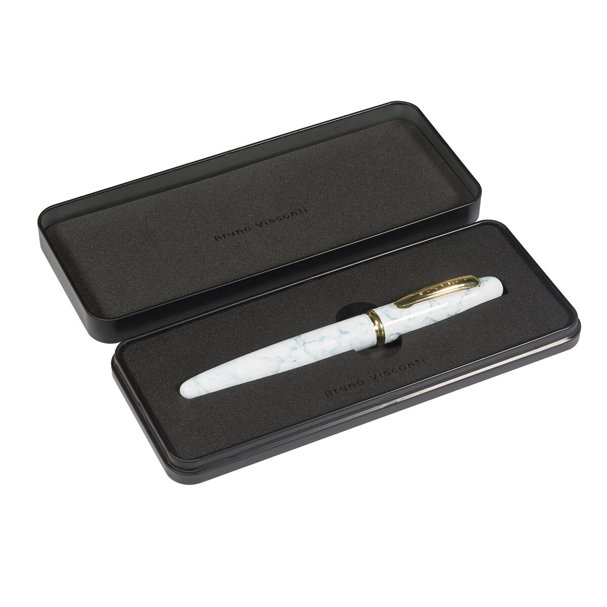 Роллер "IMPERIUM" В большом металл. PREMIUM футляре, 0.7 ММ, синяя (корпус белый, футляр черный)