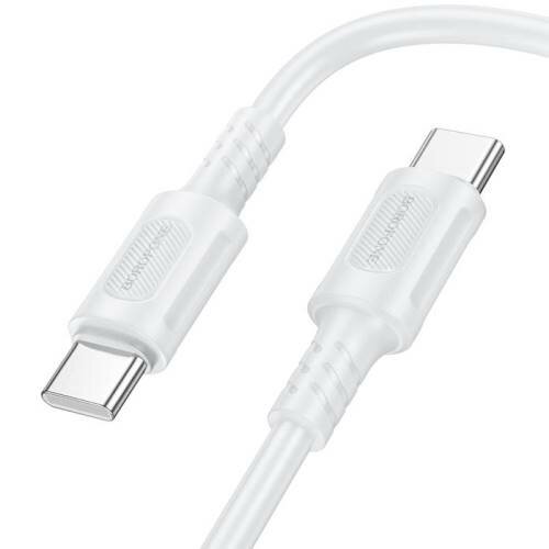 Кабель USB-Cm/Cm Borofone BX111 White зарядка 3A 60Вт PD - 1 метр белый
