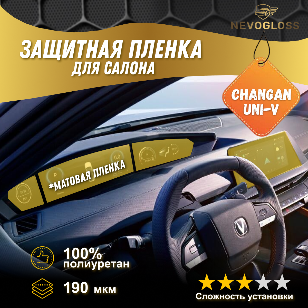 Комплект мониторов для автомобиля Changan uni-V матовый