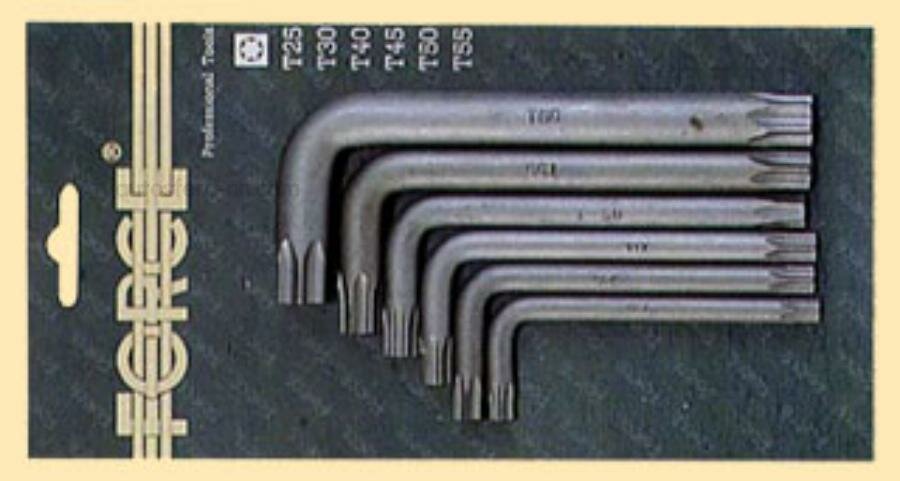 FORCE 5063 Набор ключей Г-образных TORX Т40-Т60 6 предметов FORCE 5063