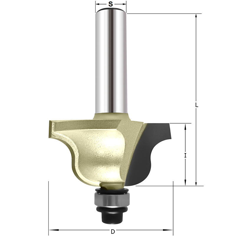 Фреза фигурная "Римский гусёк" R=3.97 D=27x11.9x62 S=12 ARDEN 308211