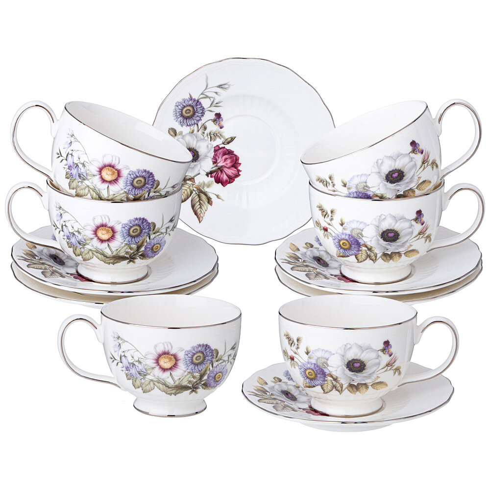 Чайный набор LEFARD BOUQUET на 6 ПЕР. 12 ПР. 280 МЛ (КОР=8НАБ.)