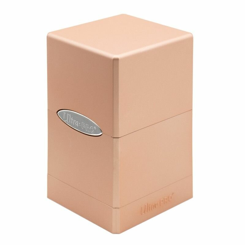 Коробочка Ultra PRO Satin Tower Metallic Rose с отделением для кубиков 100+ карт - для K-Pop, MTG, Pokemon