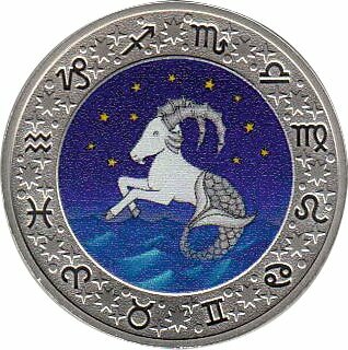 Жетон "Знаки Зодиака Козерог", СПМД, официальный, 27мм, УФ-печать