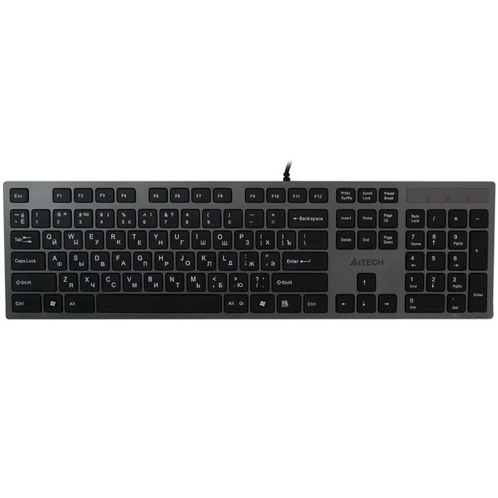 A4Tech Игровая клавиатура проводная KV-300H, серый