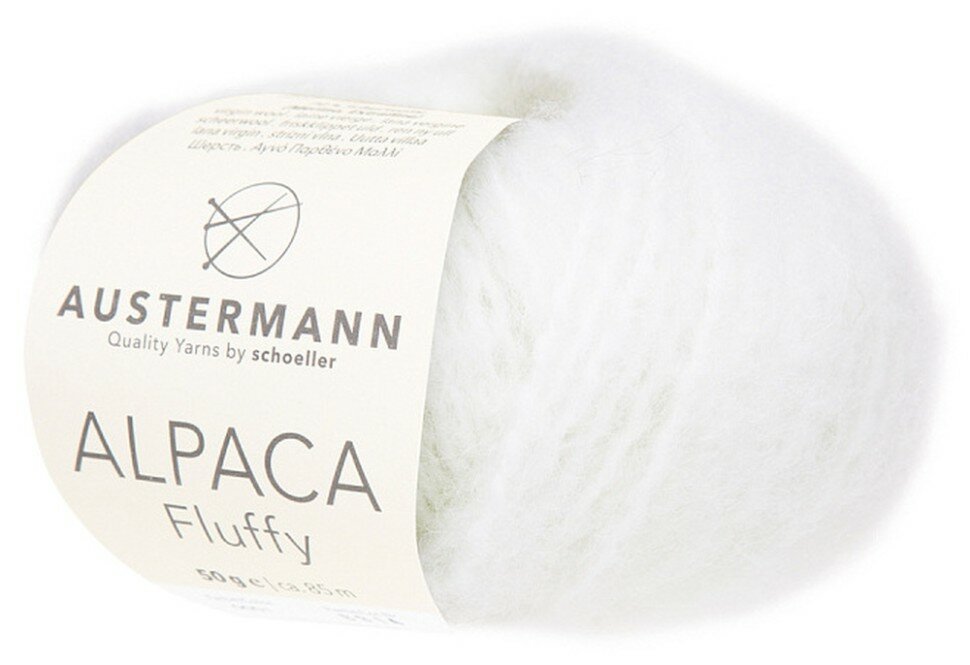 Пряжа Austermann 98321 Alpaca Fluffy 50 г 85 м #0001