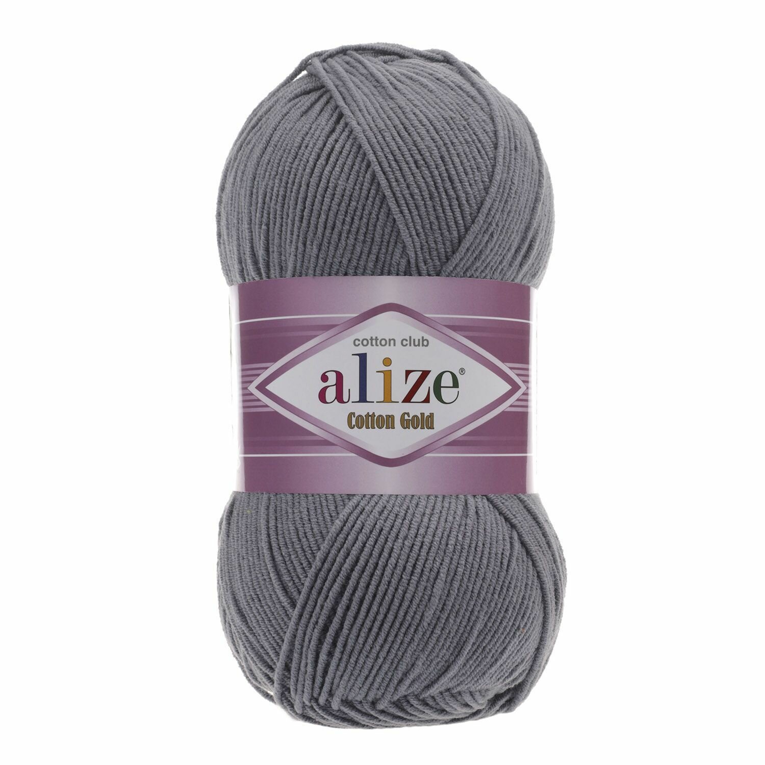 Пряжа Хлопок голд (Cotton gold) упаковка 5 мотков 100 г, 330 м. 55% хлопок 45% акрил цвет 87 серый