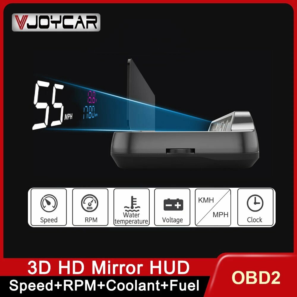 Vjoycar 2023 автомобильный подъемный зеркальный HUD MX-Pro большой и четкий прожектор скорости со шрифтом/оборотом в минуту км/ч миль/ч автомобильные аксессуары охранная сигнализация