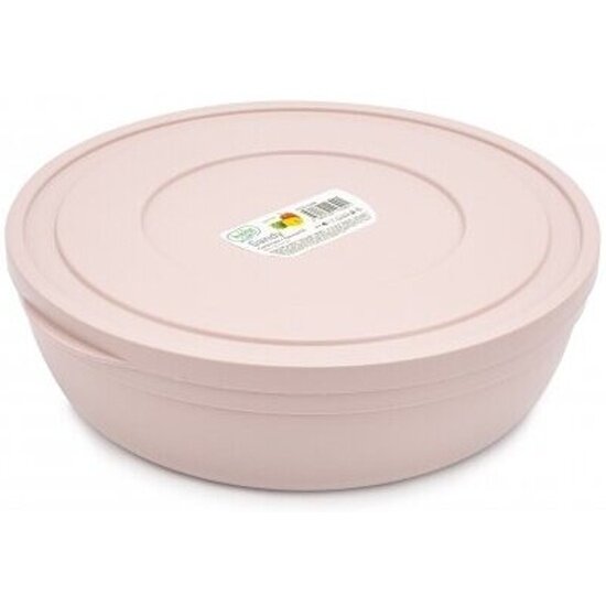 Салатник Hobby Life SANDY розовый 4л 28.5 см низкий с крышкой (HL031330P)