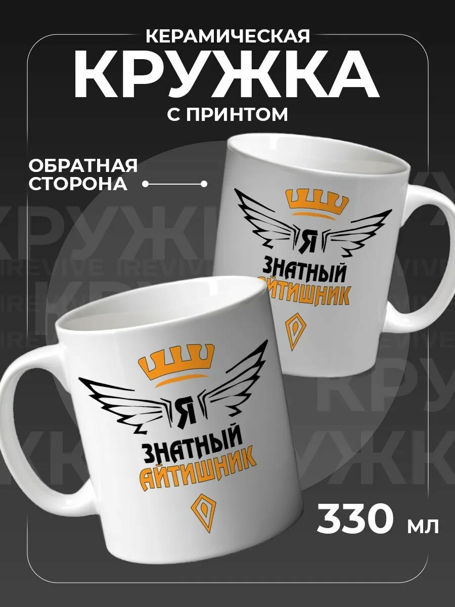 Кружка керамическа PNP NARD, 330 мл, с цветным принтом подарочная программисту