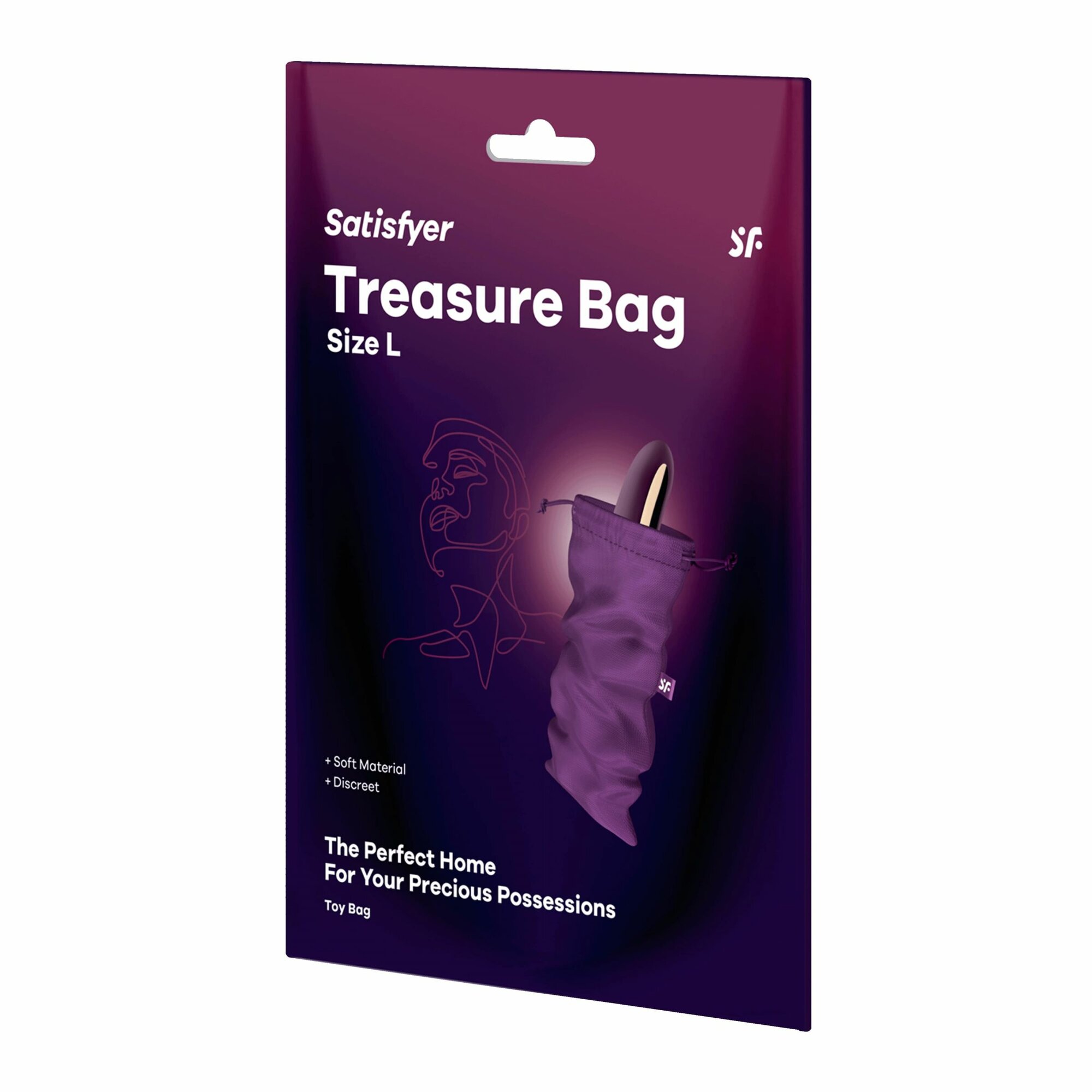 Мешочек Satisfyer Treasure Bag для хранения секс-игрушек L, фиолетовый