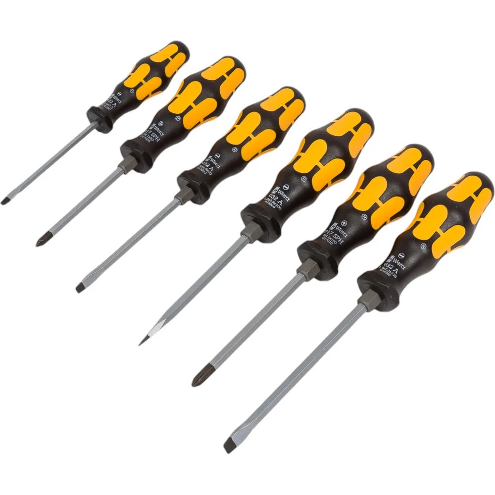 Набор силовых отверток Wera, подставка, 6 предметов, WE-018282