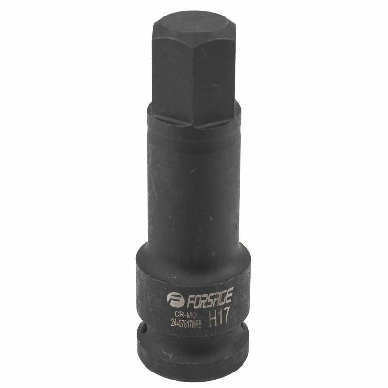 Головка-бита 6-гранная ударная 17мм,1/2"