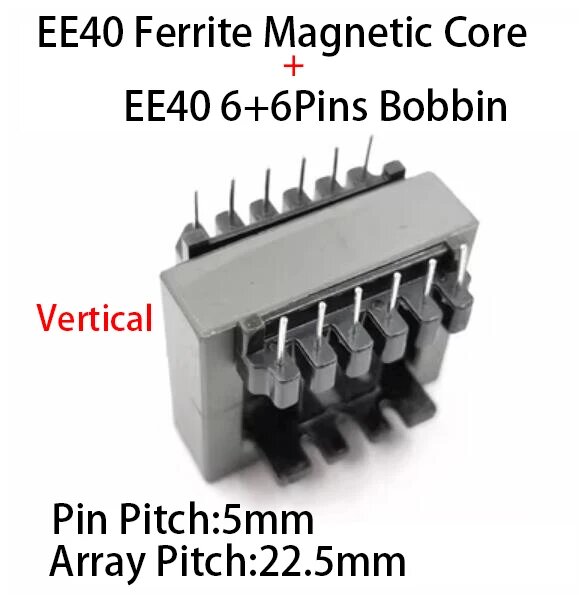 EE40 Ферритовый трансформатор с катушкой 6+6 пин, 2шт