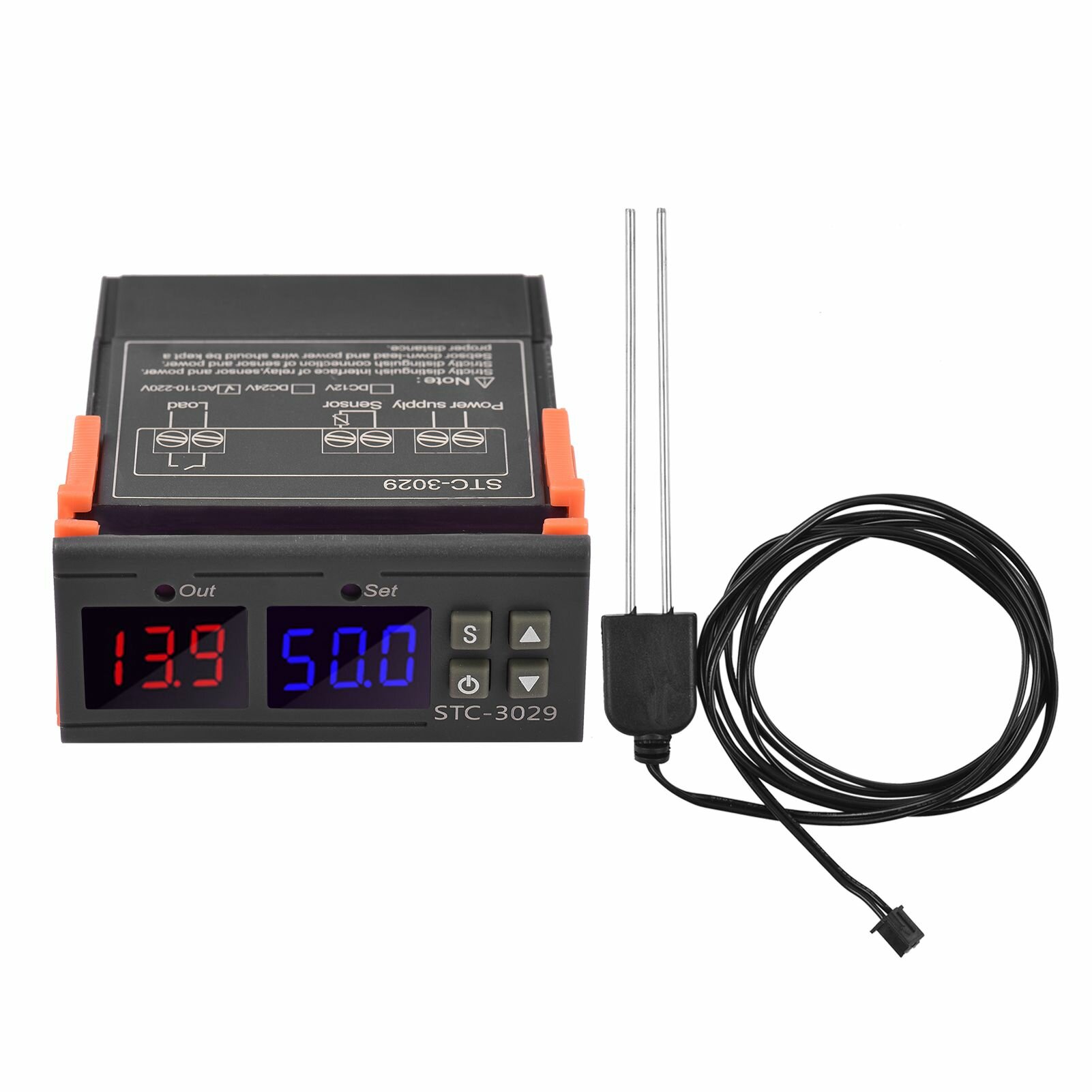 AC110V-220V 10A Мини-светодиодный цифровой контроллер влажности почвы с датчиком
