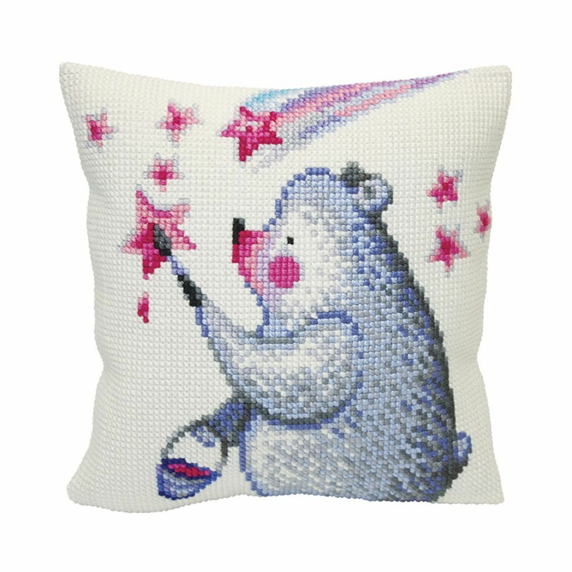 Набор для вышивания крестом подушка, "Рисую звезды", 40х40 см, Collection D'Art (5420)