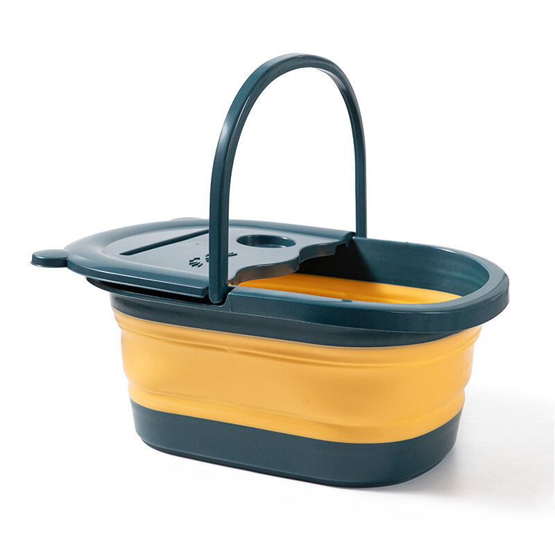 Складное ведро для ванночки для ног, утолщенное, глубокое, изолированное, высокое, глубокое, портативное для домашнего массажа ног