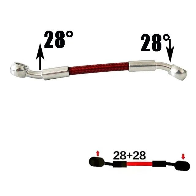10 см-500 см мотоциклетные плетеные масляные шланги, трубка для мотоцикла, 140CM, red 28-28
