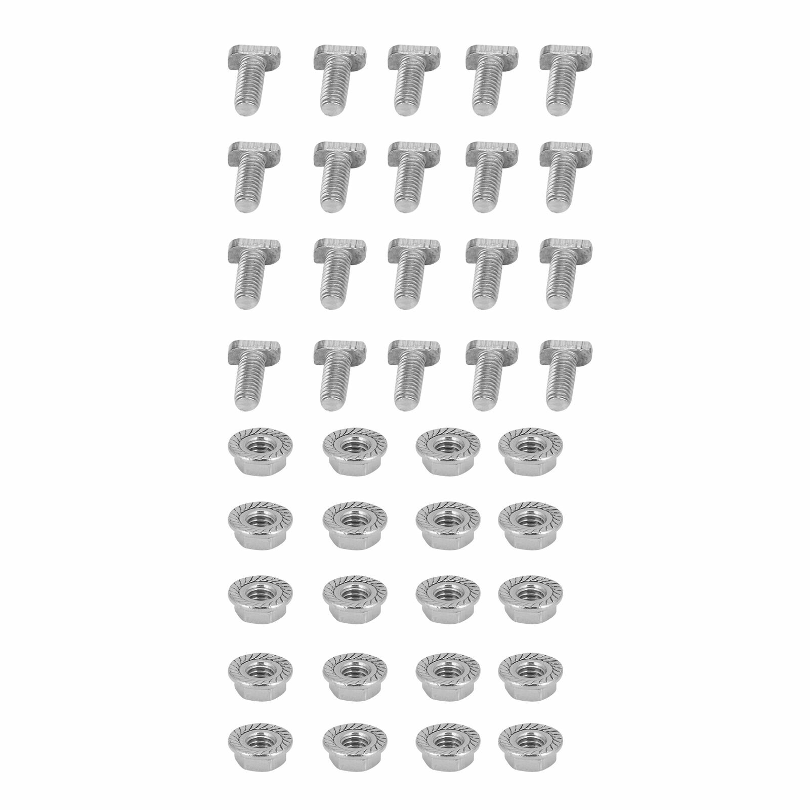 Винты M6 из нержавеющей стали 304 с фланцевой гайкой, 20 шт. креплений для теплиц, устойчивое к атмосферным воздействиям оборудование, прочные винты для надежного крепления