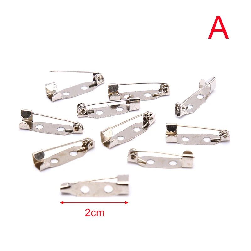 Основы для брошей из нержавеющей стали Safe Lock Brooch Pins 10 шт. as pic