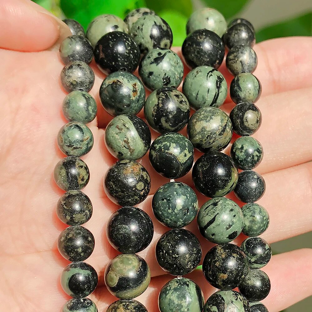 Каменные бусины Xilitata тигровый глаз, чароит, бирюза, агат, 6mm (approx 61pcs), Malachite Kambaba