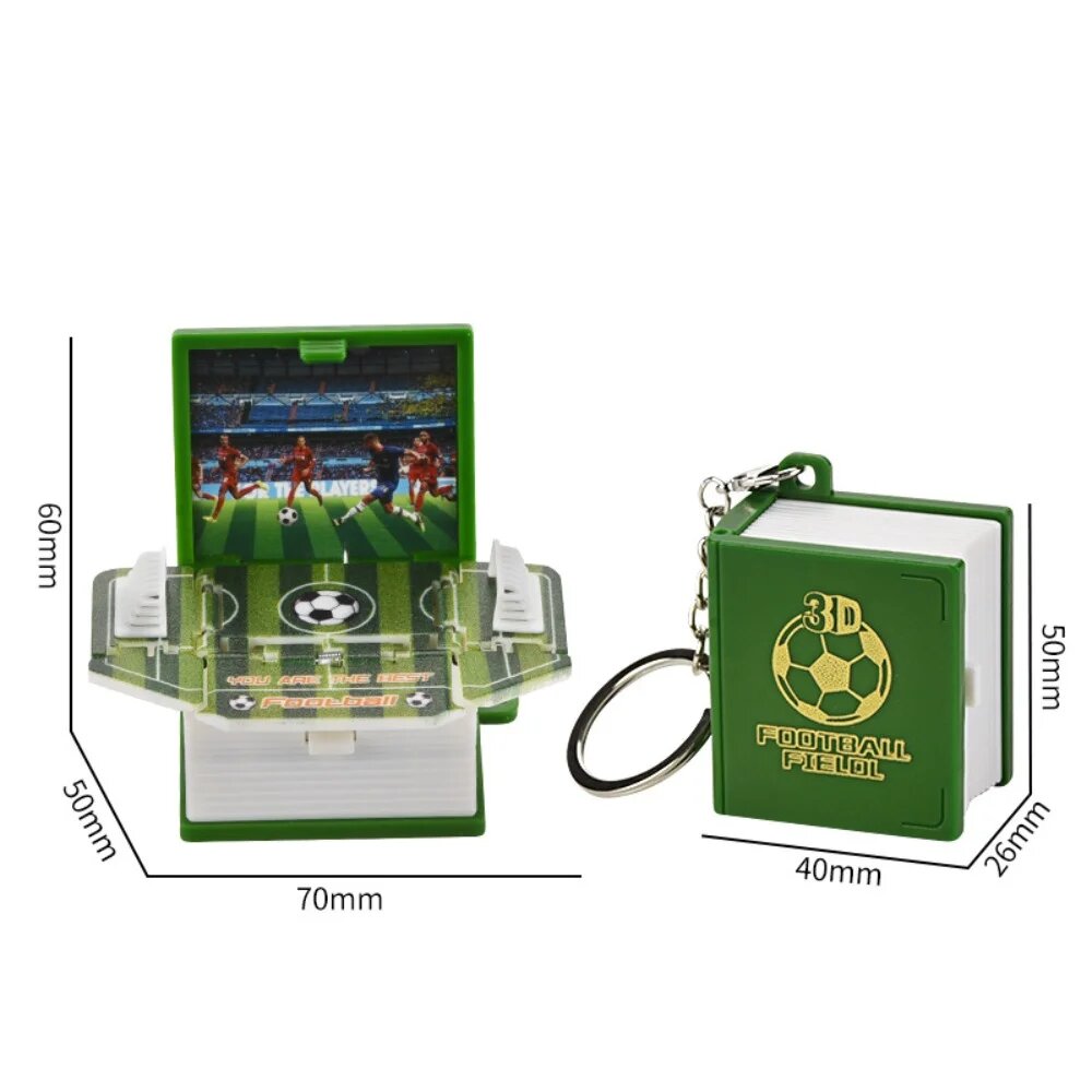 3D книга-брелок динозавр космический замок Зеленый, D