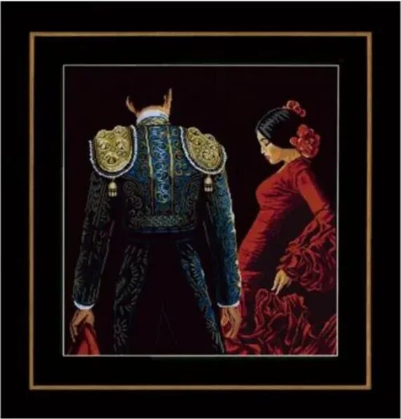 Наборы для вышивки крестом CHERISH ROSE EMBROIDERY "Танцующая пристрасть" 14CT White Canvas