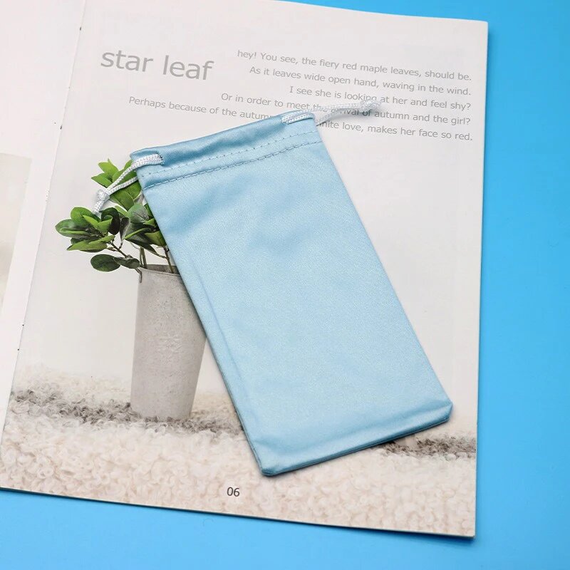 Микрофибра сумка для очков Голубой, Sky blue