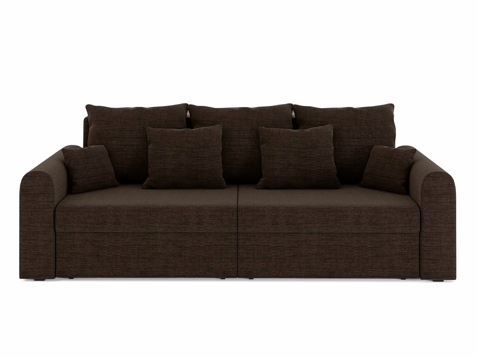 Диван-кровать Мэдисон еврокнижка-трансформер, рогожка Дрим Браун, ящик для белья