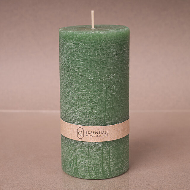 Декоративная свеча Рикардо 14*7 см зеленая, Koopman, 420007490