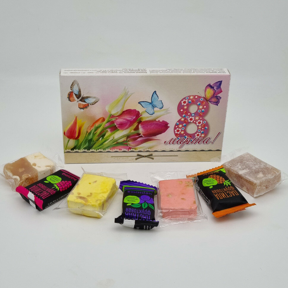 Набор Праздничный нуга, мальбан, пастила с 8 марта