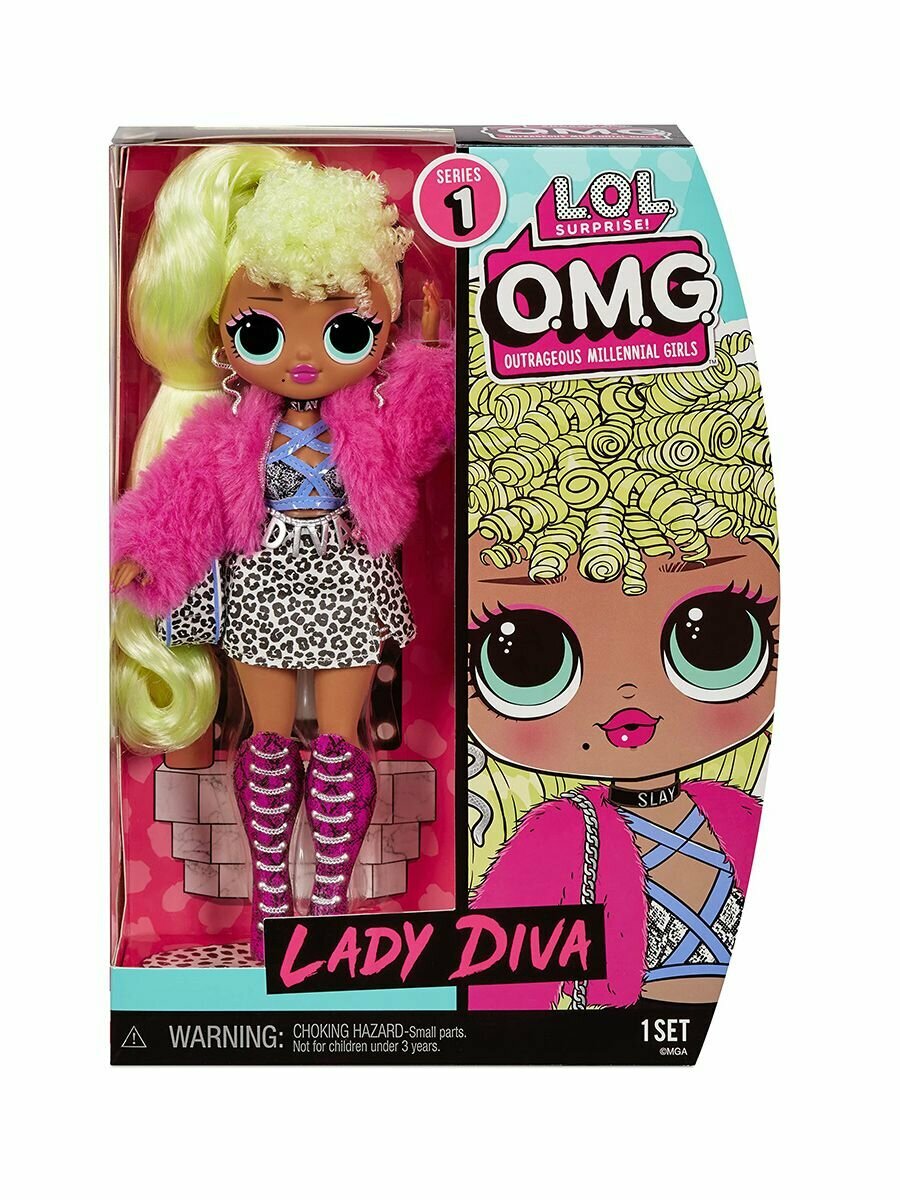 MGA LOL Surprise OMG Outrageous Millennial Girls Series 1 / Детские Модные Игрушки Для Девочек С 20 Сюрпризами, Включая 10-дюймовых Кукол И Аксессуары Для Одежды